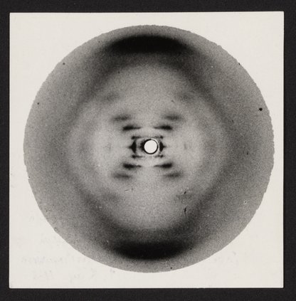 DNA X-ray diffraction image known as Photo 51, Annotated by Raymond ...