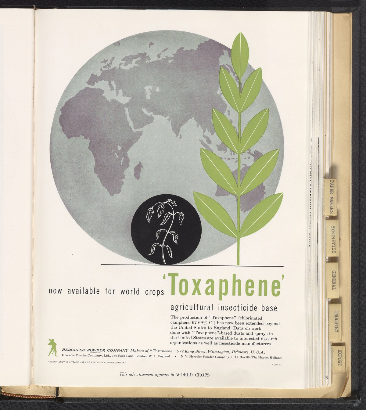 Now available for world crops 'Toxaphene' agricultural insecticide base ...