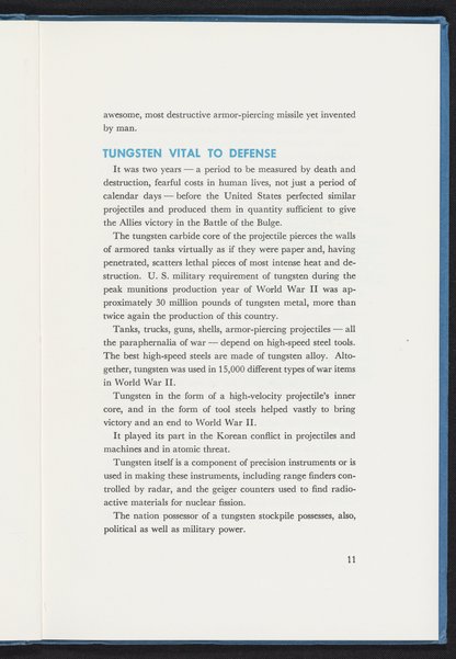 Tungsten, the Story of an Indispensable Metal - Science History ...