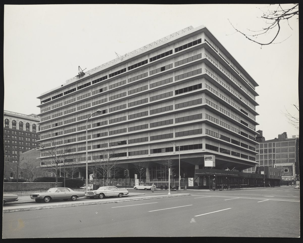 Exterior views of Rohm and Haas home office building - Science History ...