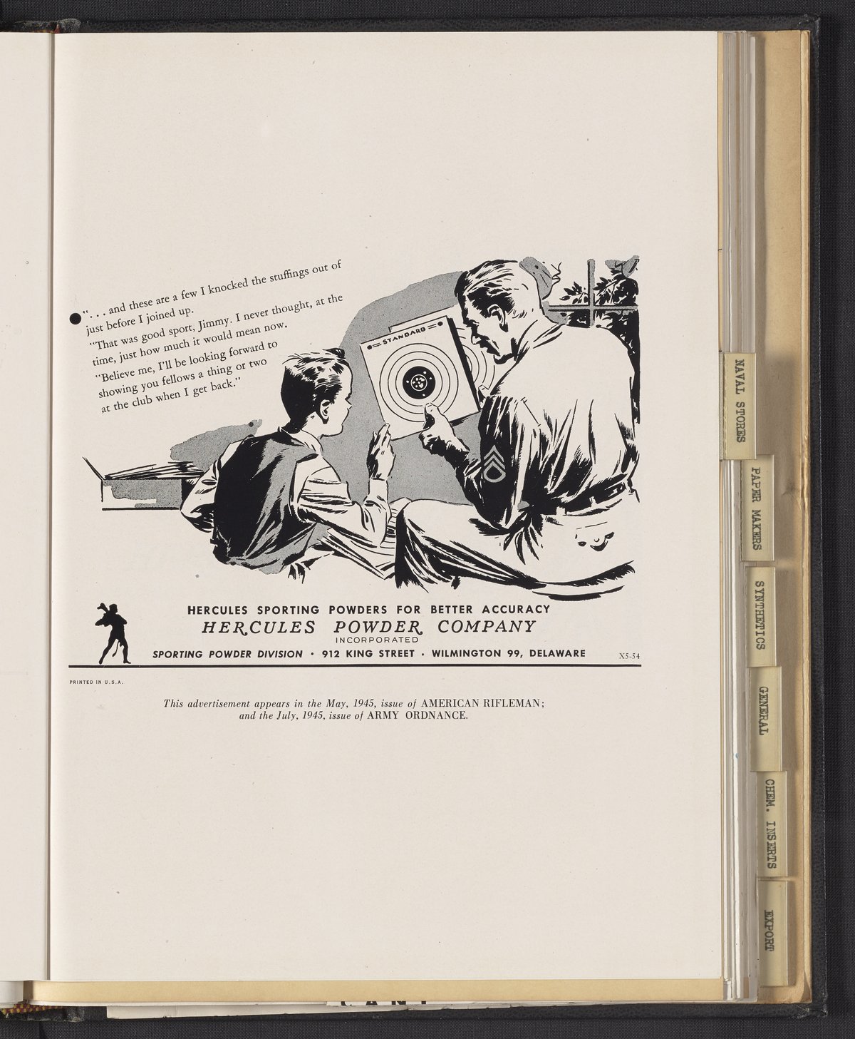 Advertisement for Hercules Sporting Powders - Science History Institute ...