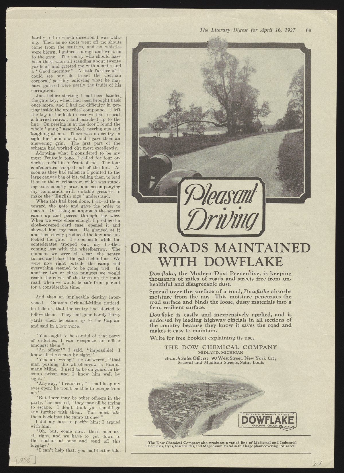 Pleasant driving on roads maintained with Dowflake - Science History ...