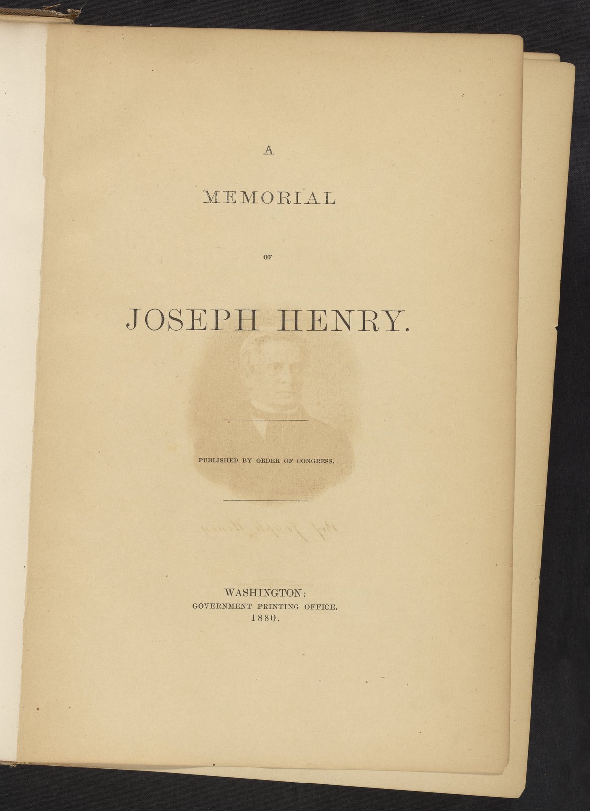 A Memorial of Joseph Henry - Science History Institute Digital Collections