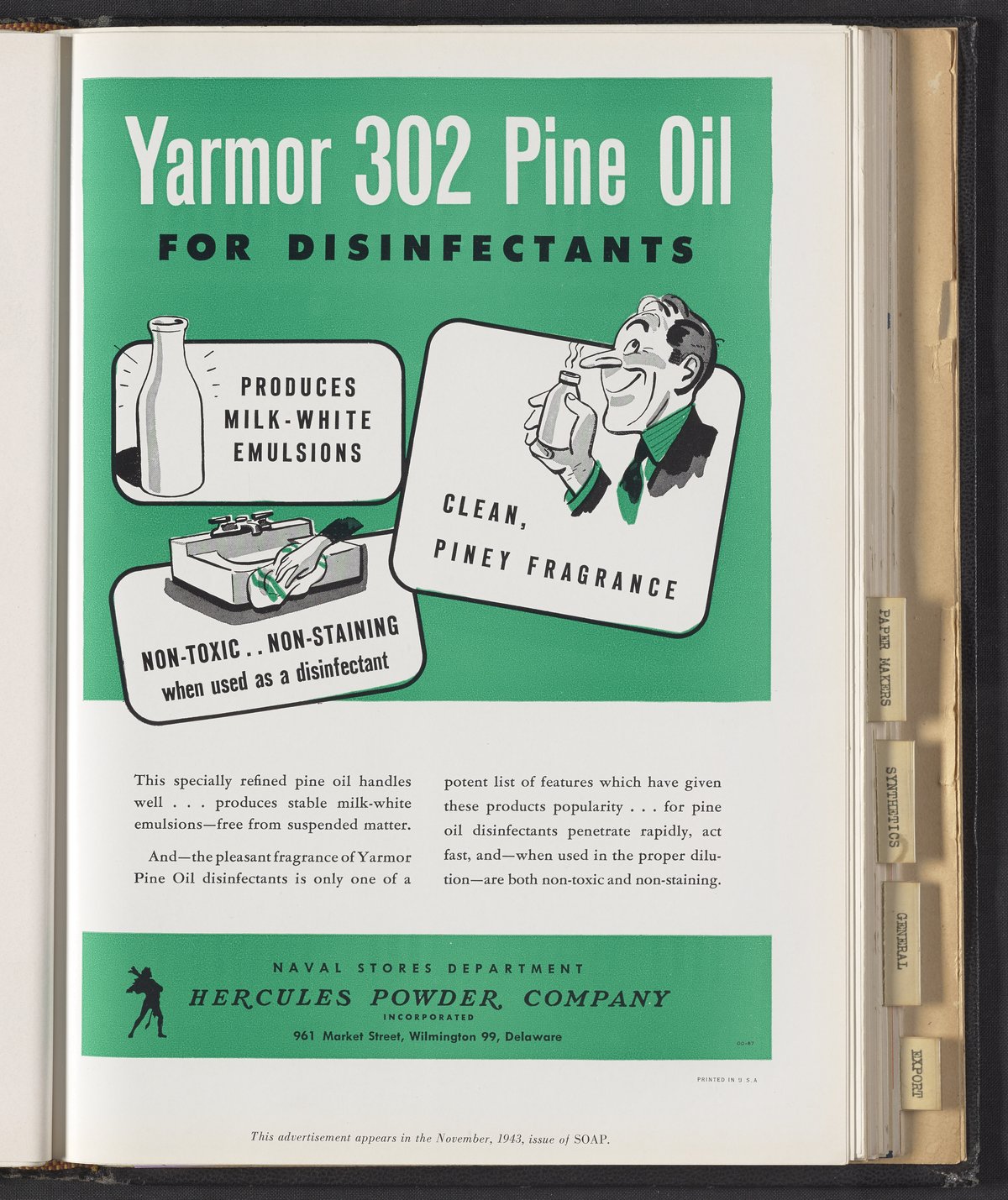 Yarmor 302 Pine Oil for Disinfectants - Science History Institute ...